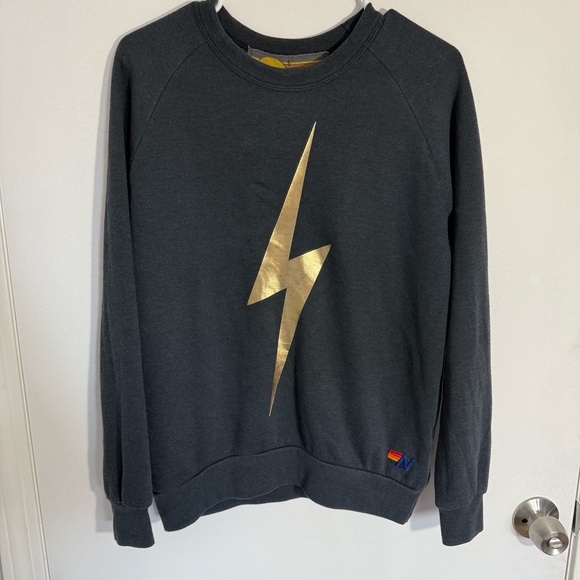 Aviator Nation | Sweaters | Aviator Nation Charcoal Sweater With Gold ...